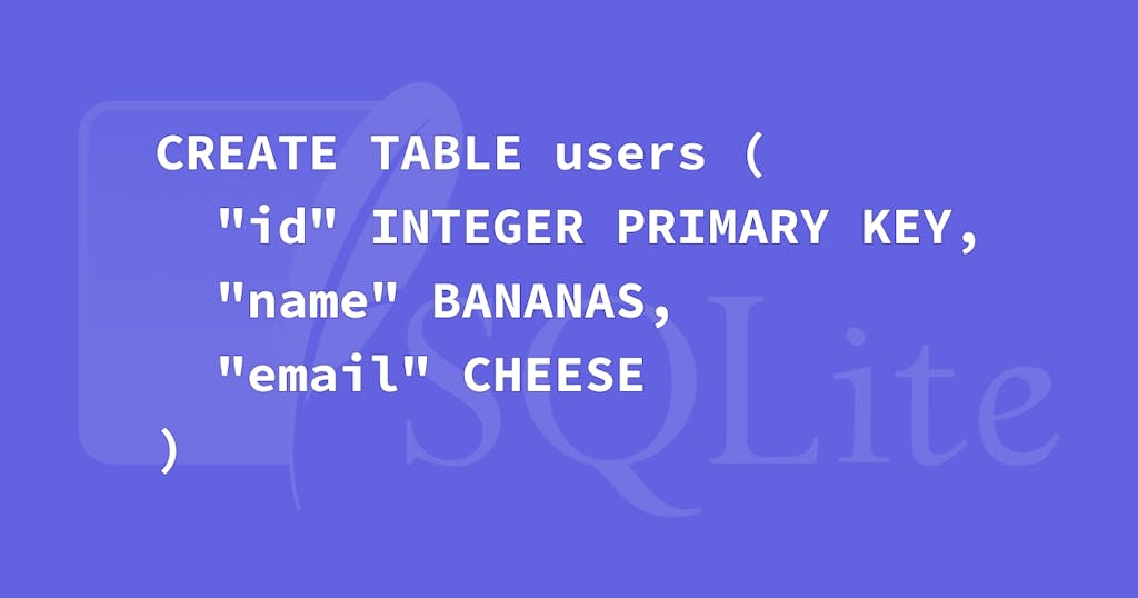 Understanding Types with SQLite and Node.js | Sean C Davis Understanding Types with SQLite and Node.js | Sean C Davis