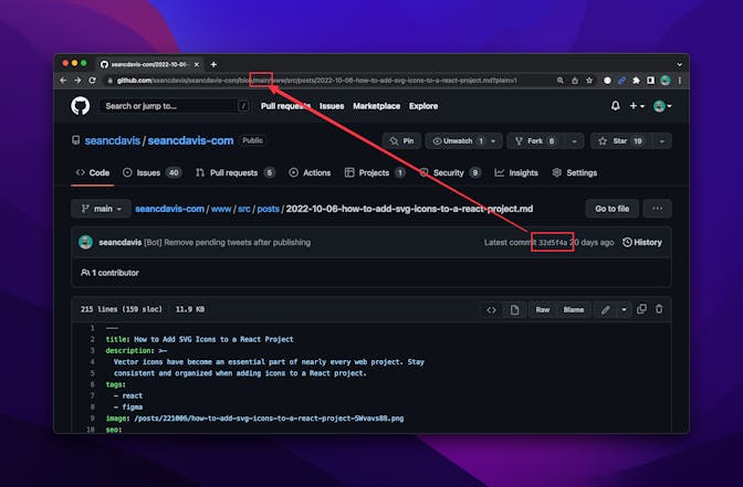 Use Commit Hashes When Sharing Github Urls Sean C Davis